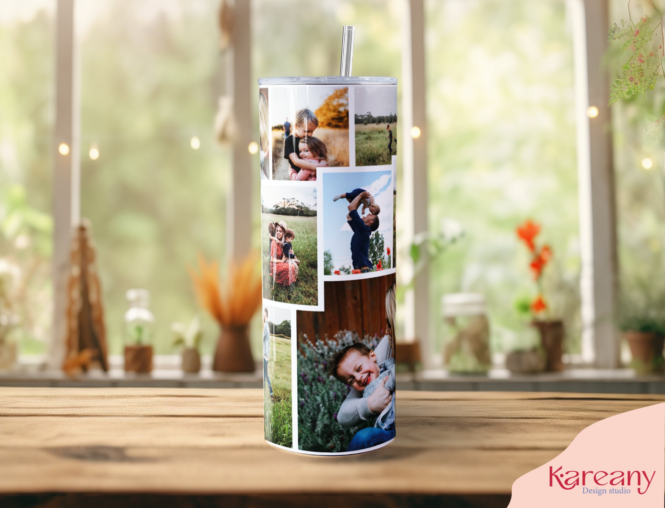 Canva Collage Photo Template With 11 Photos, Photo Collage Sublimation Template Skinny Tumbler ...