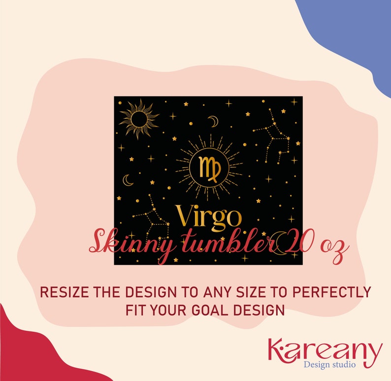 Virgo Zodiac Sign Sublimation Tumbler 20 Oz Digital Download - Etsy