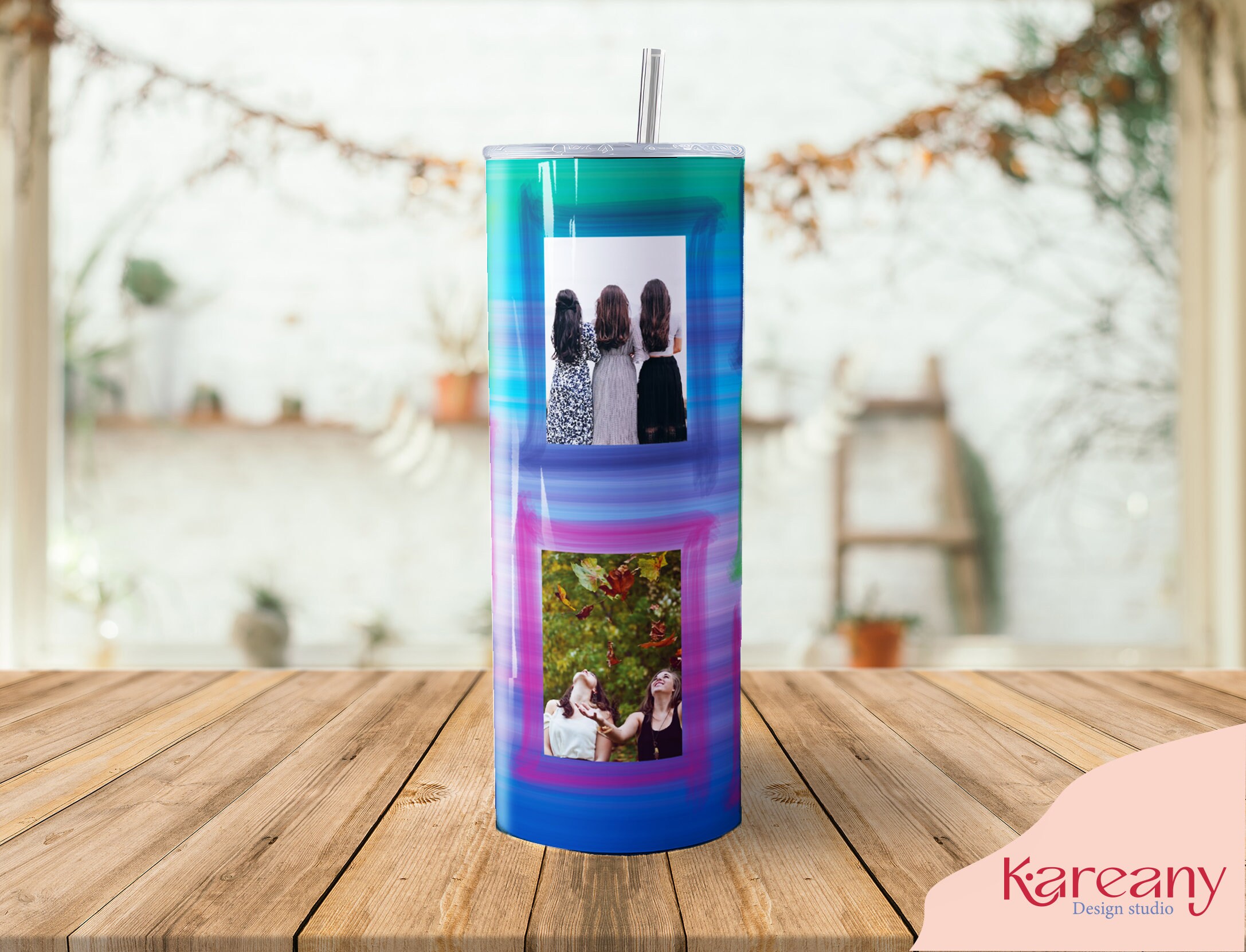 Photo Collage Sublimation Template Skinny Tumbler, 20 Oz, Friends ...