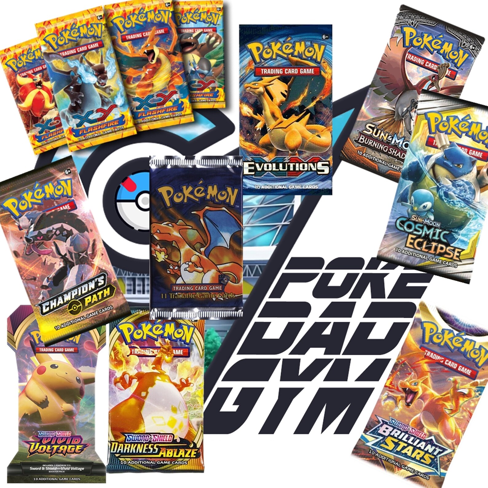 Pokemon CHARIZARD EVOLUTION COLLECTION W/1 Charizard Graded Card, 3 ...