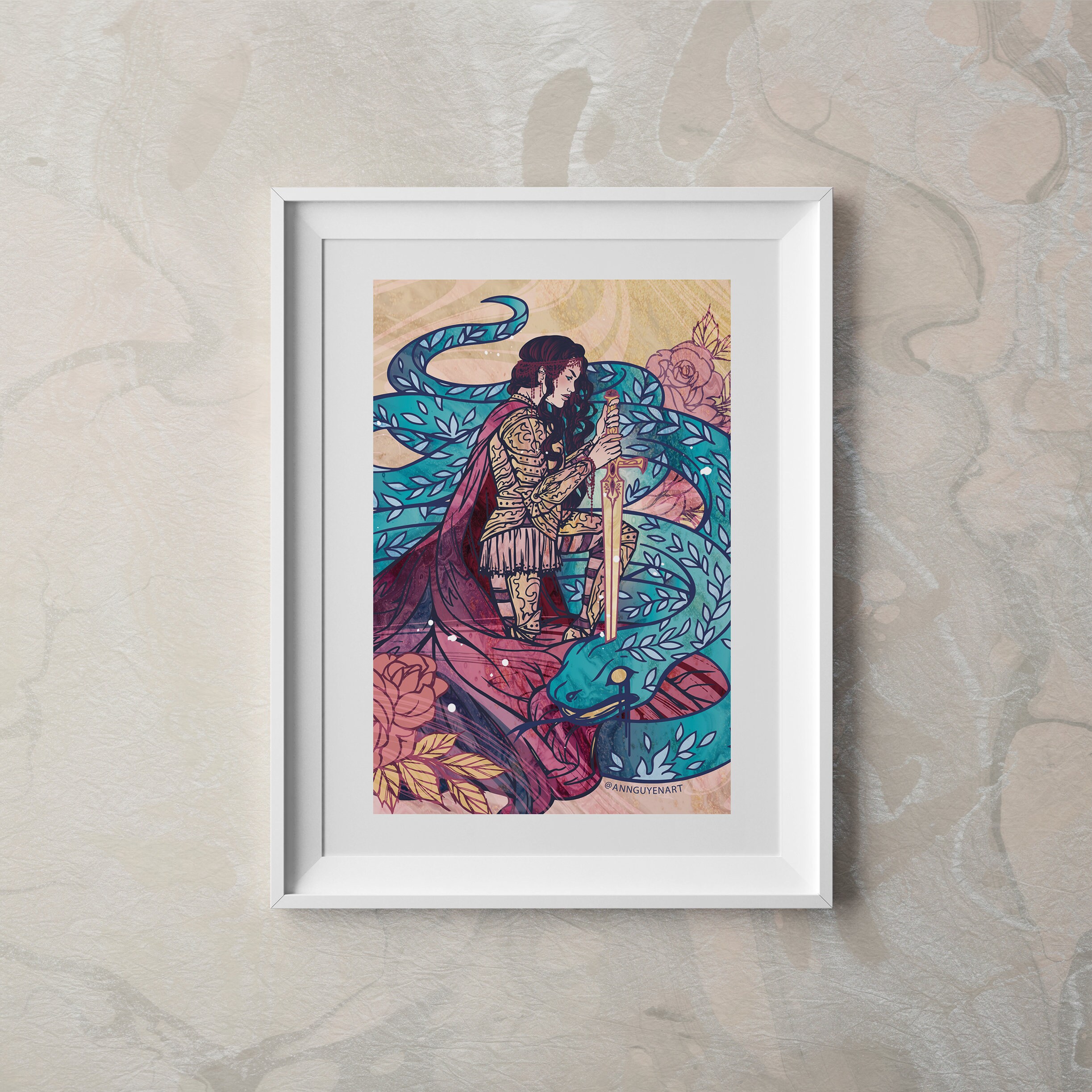 Dangerous Damsel Postcard Print Gloss Finish | Etsy