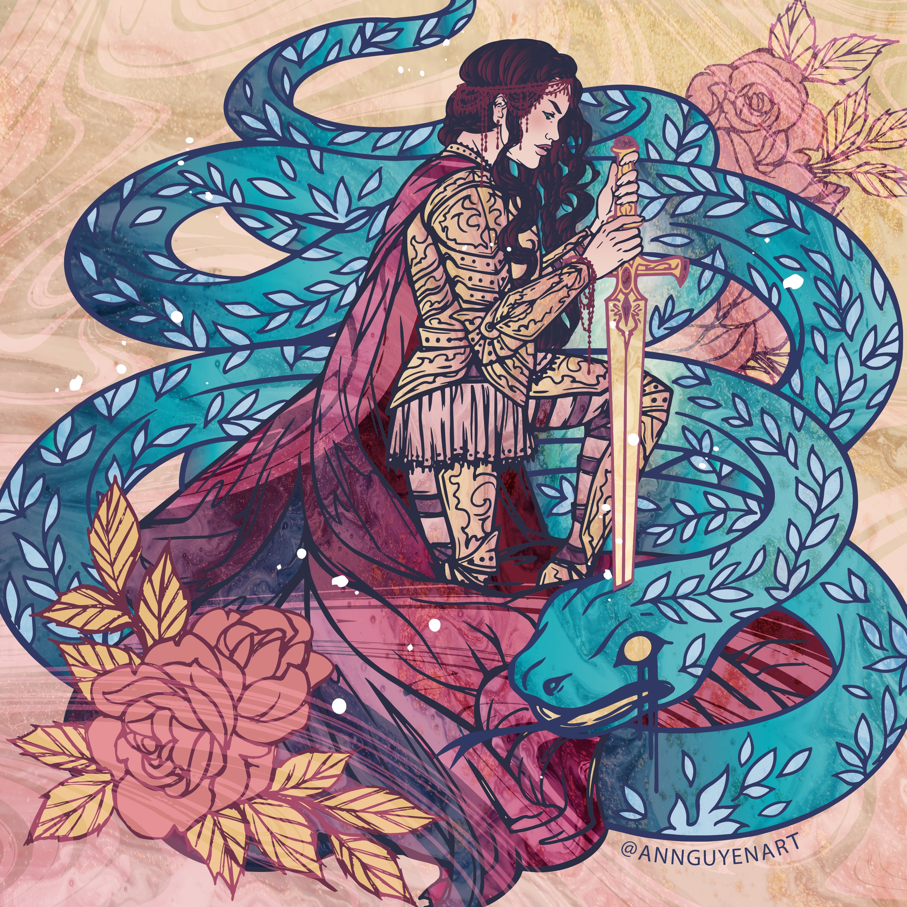 Dangerous Damsel Postcard Print Gloss Finish | Etsy