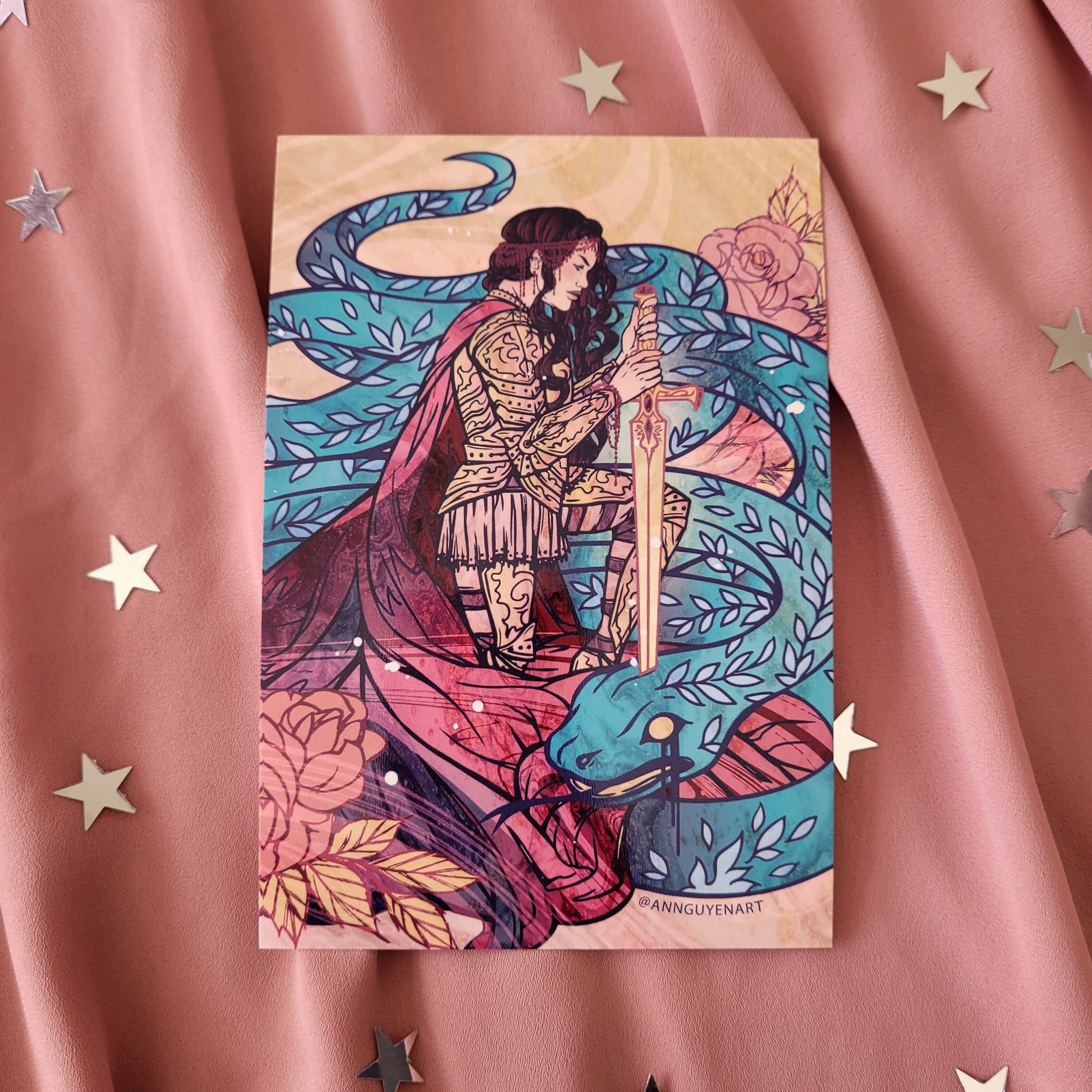 Dangerous Damsel Postcard Print Gloss Finish | Etsy