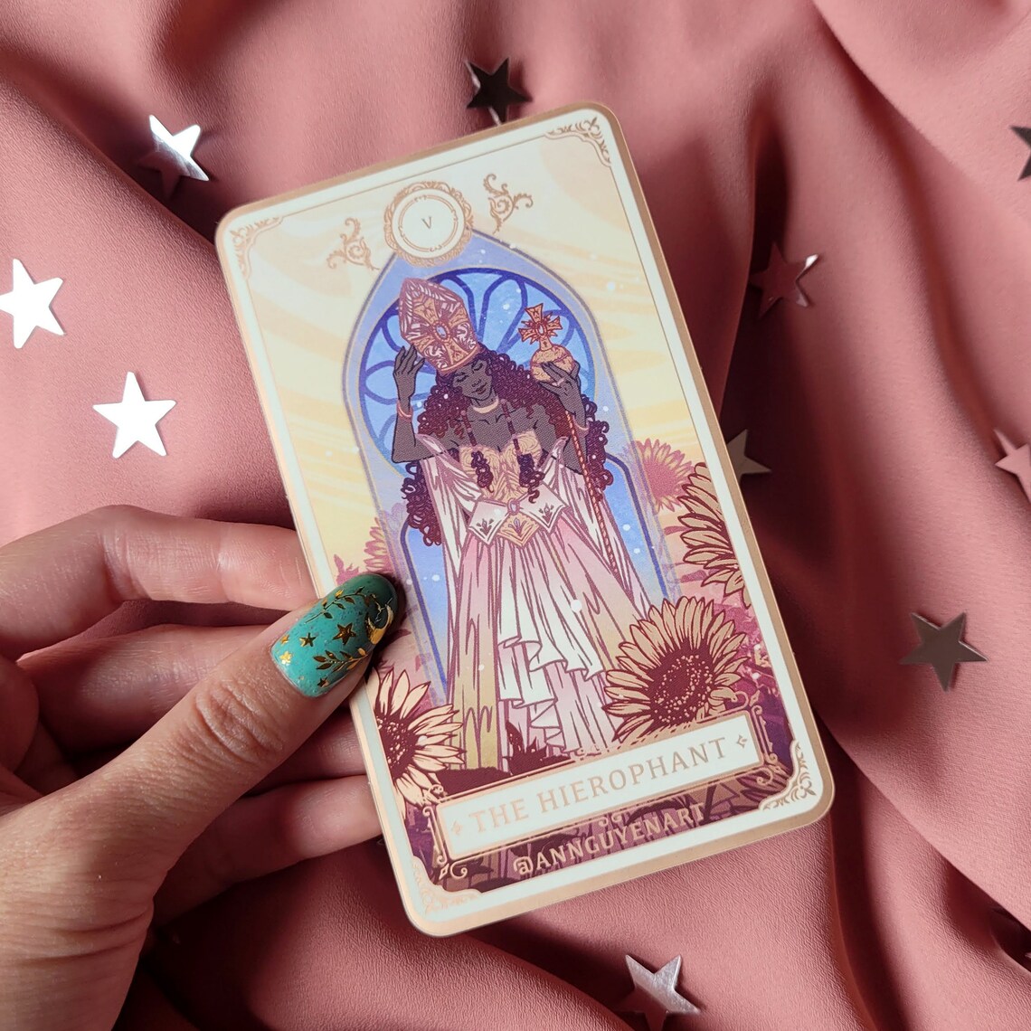 Tarot Card Sticker Set Sacred matte Metallic Finish - Etsy