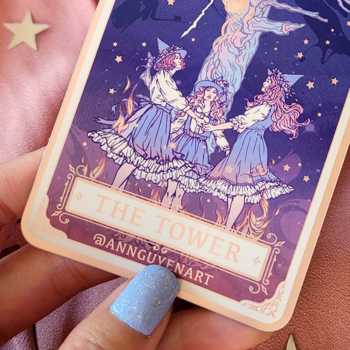Tarot Card Sticker Set Wicked matte Metallic Finish - Etsy