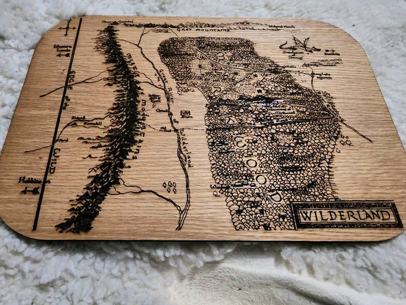 Hobbit Map Custom Hobbit Map Tolkien Map LOTR Hobbit - Etsy