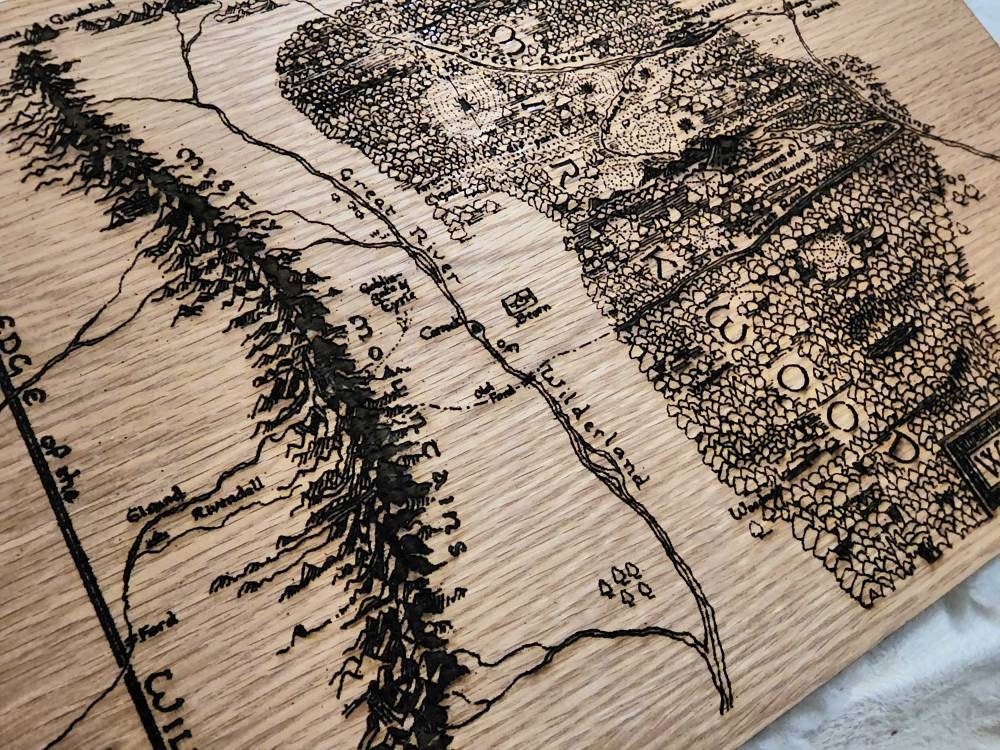 Hobbit Map Custom Hobbit Map Tolkien Map LOTR Hobbit - Etsy