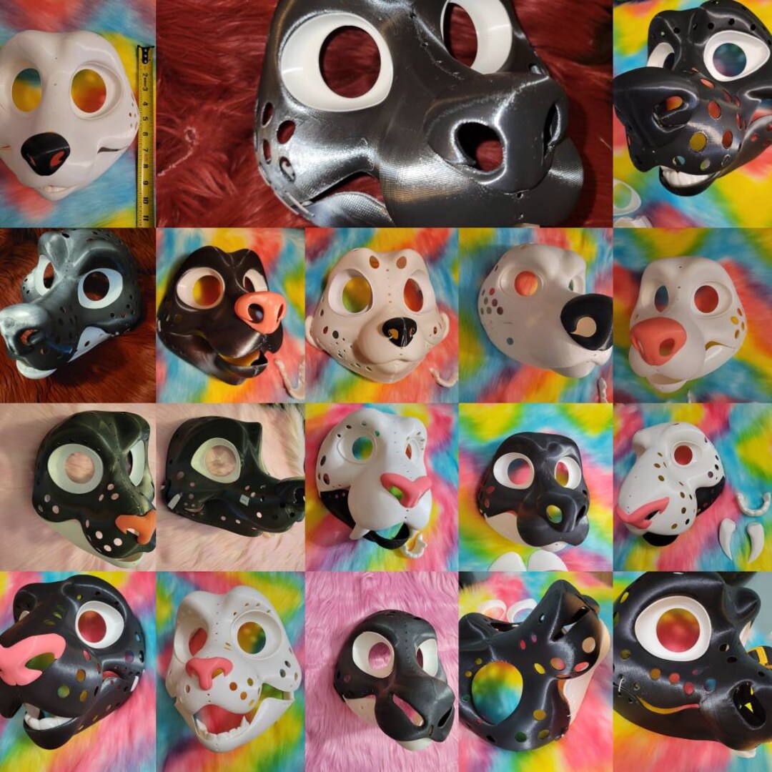 Print-to-order Fursuit Head Blank 18 Styles YOU CHOOSE Moving Jaw ...
