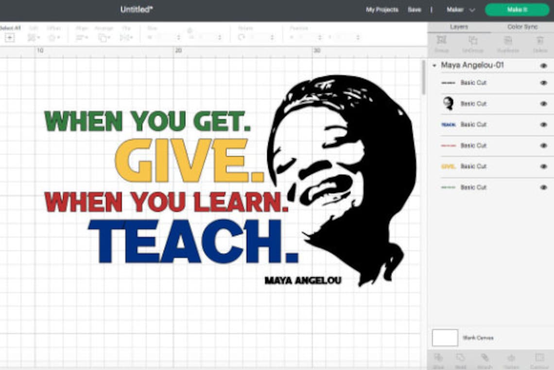Maya Angelou Quote SVG. Black History Month SVG PNG Cricut, Silhouette ...