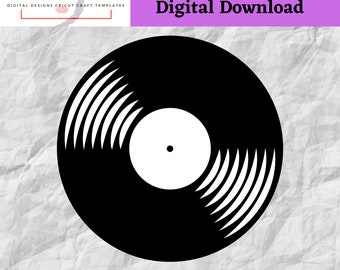 Vinyl Record SVG, Vinyl Record PNG, Long Play Clipart, Vintage Record ...