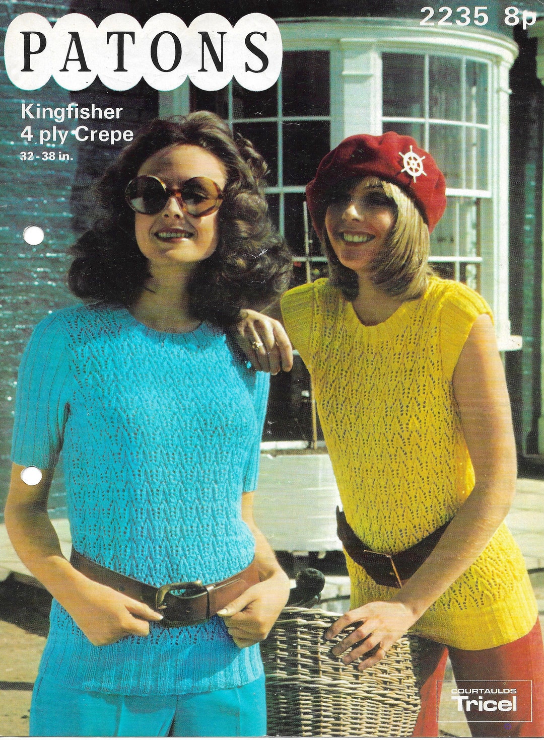 Ladies Vest Knitting Pattern. 70's Retro Tank Top Vintage PDF Pattern 4 ...
