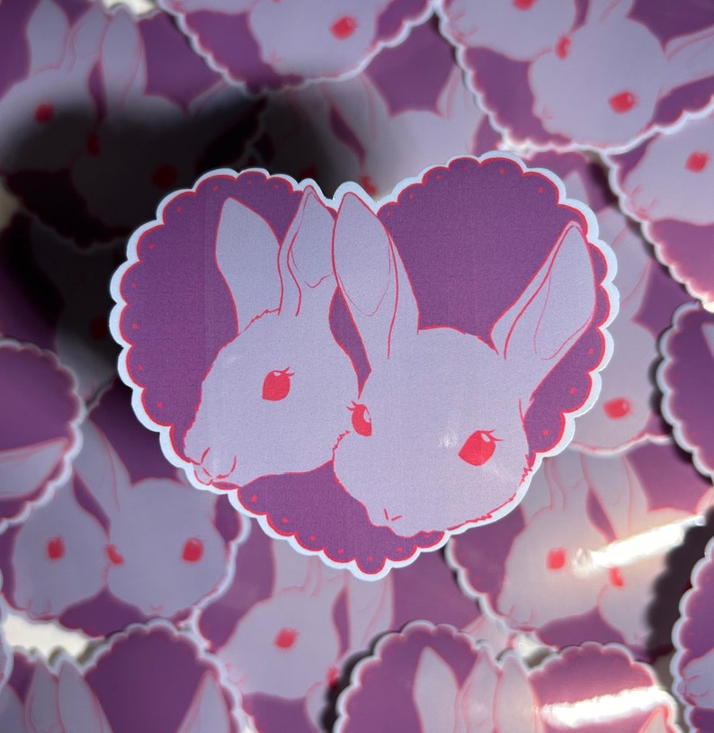 Die-cut Stickers, Bunny, Mice, Moth, Hearts - Etsy