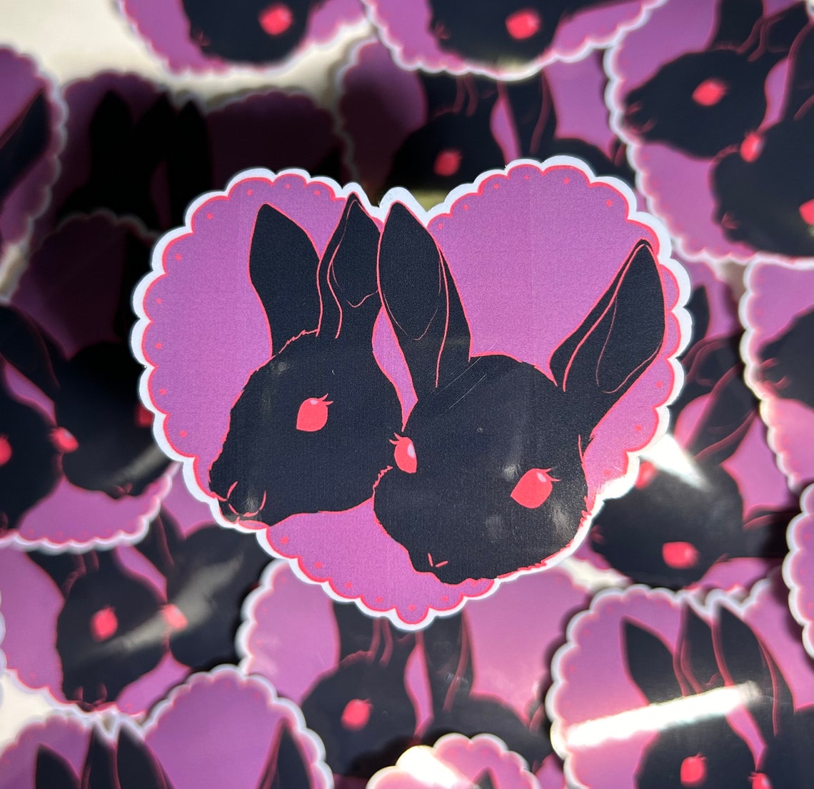 Die-cut Stickers, Bunny, Mice, Moth, Hearts - Etsy