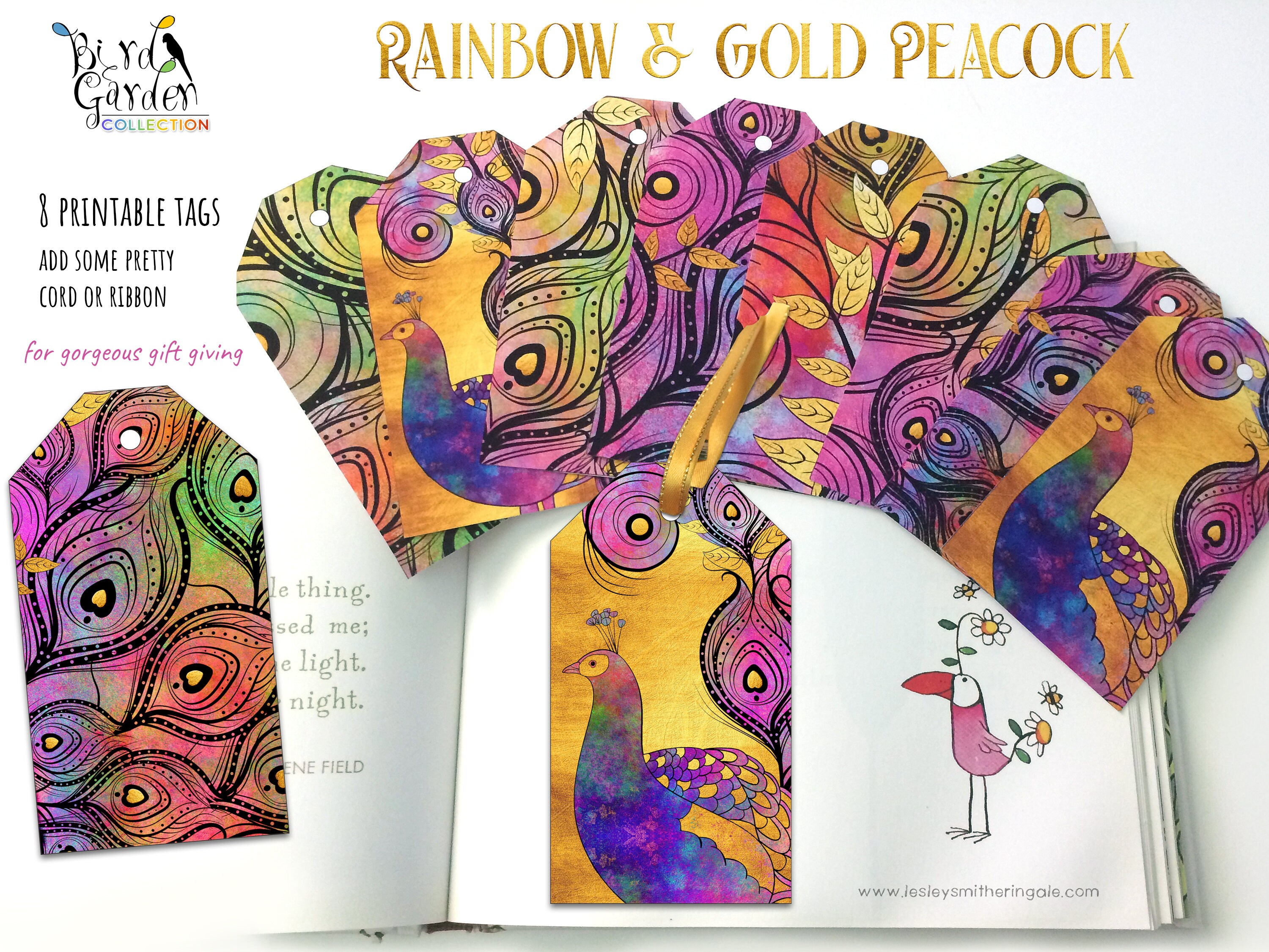 Peacock Printable Tags Printable Tags Peacock Tags - Etsy