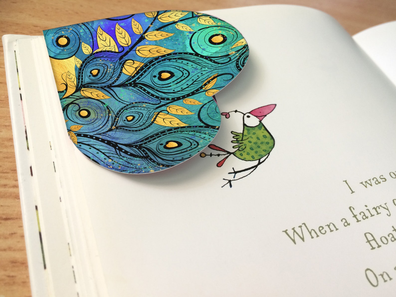 Blue Peacock Printable Bookmarks, Printable Bookmarks, Heart Bookmarks ...