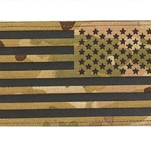 Infrared IR US Uniform Flag Patch Hook & Loop Backing Camo/green/black ...