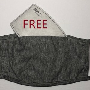 Face Mask With Filter Pocket Reusable 100% Soft Cotton Mask, Face Cover ...