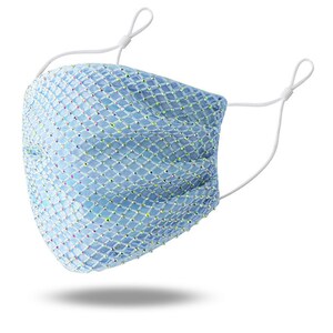 Bling Face Mask With Rhinestone Fashion Mask - Etsy