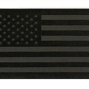 Infrared IR US Uniform Flag Patch Hook & Loop Backing Camo/green/black ...