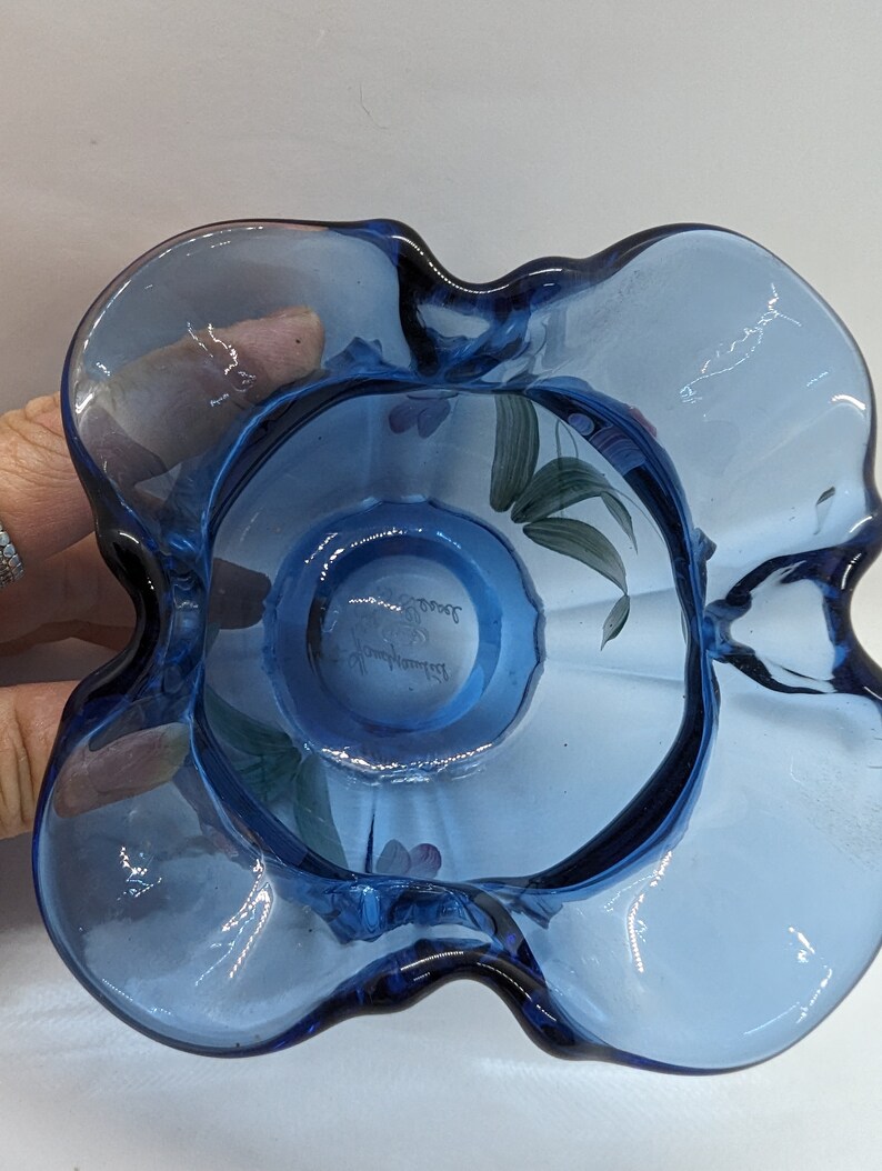 Fenton Blue Class Dish. This is a Small Blue Glass Dish That - Etsy