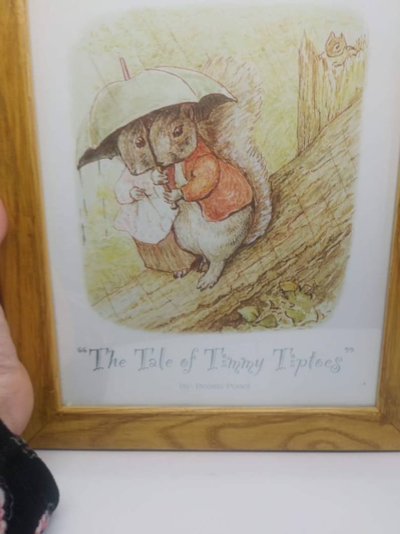 Vintage Beatrix Potter Pic From the Tale of Timmy Two Toes. Frame is in ...