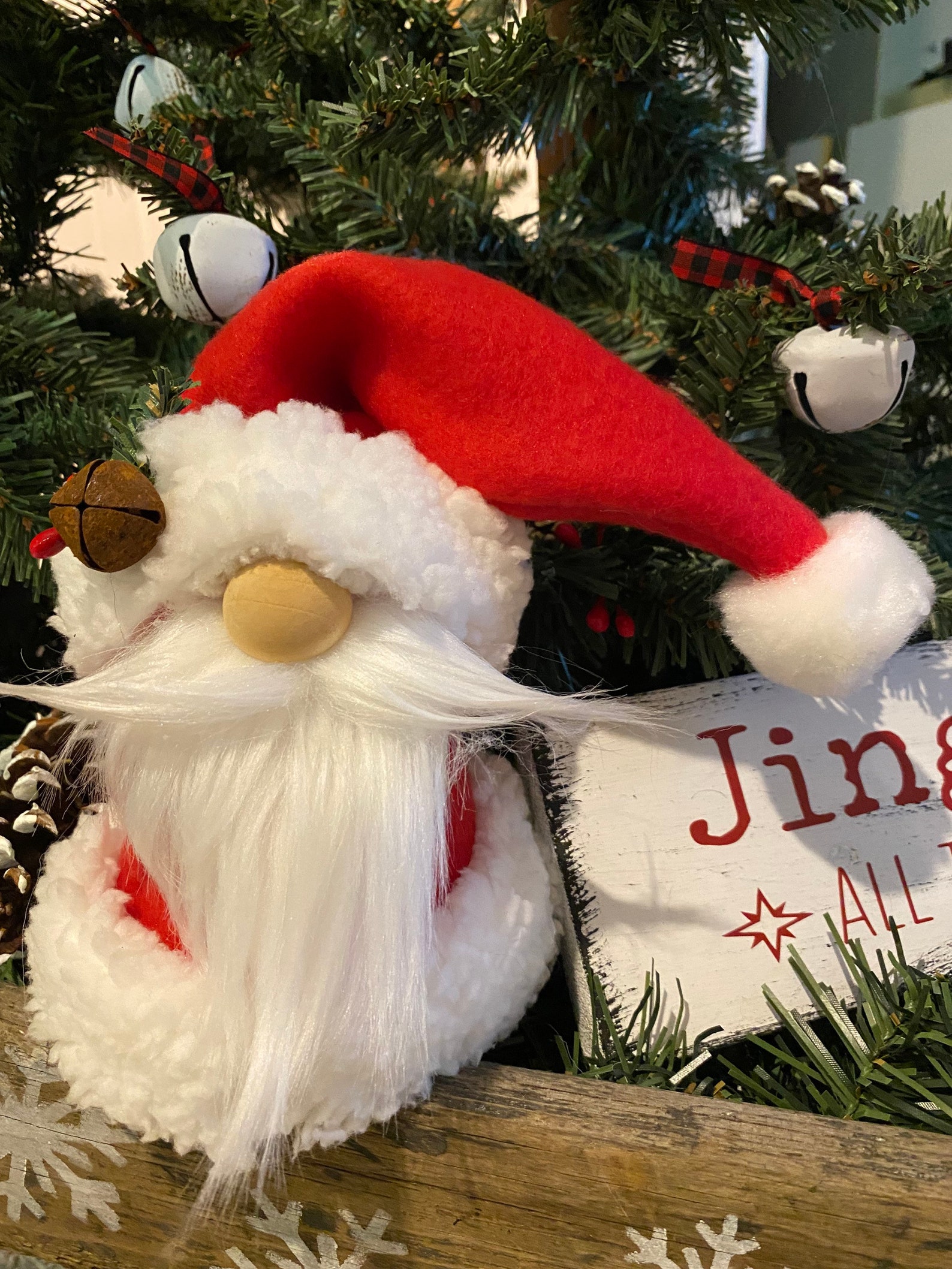 Santa Gnome Handmade Gnome Christmas Winter Gnome Hohoho - Etsy