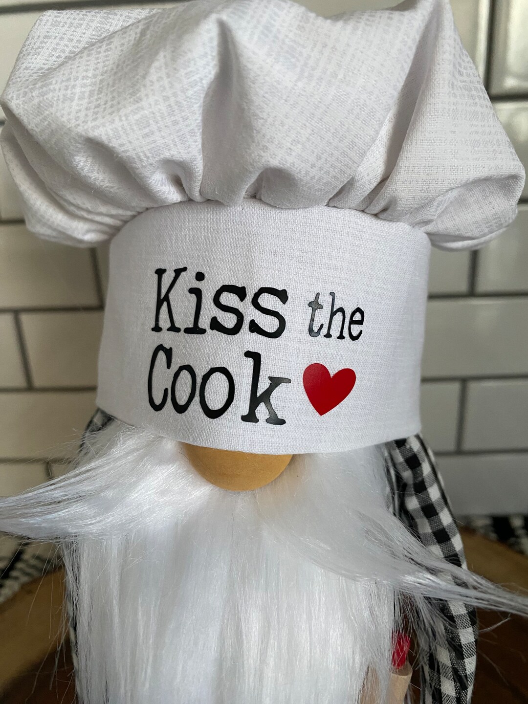 Chef Gnome Handmade Gnome Kiss the Cook - Etsy