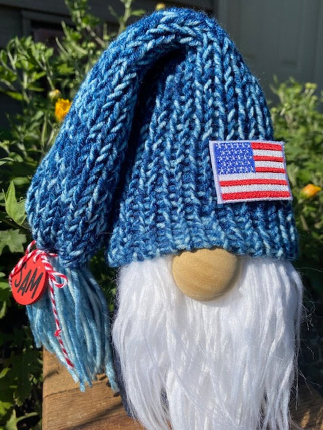 Uncle Sam Gnome Handmade Gnome Patriotic Red, White, Blue, Flag - Etsy