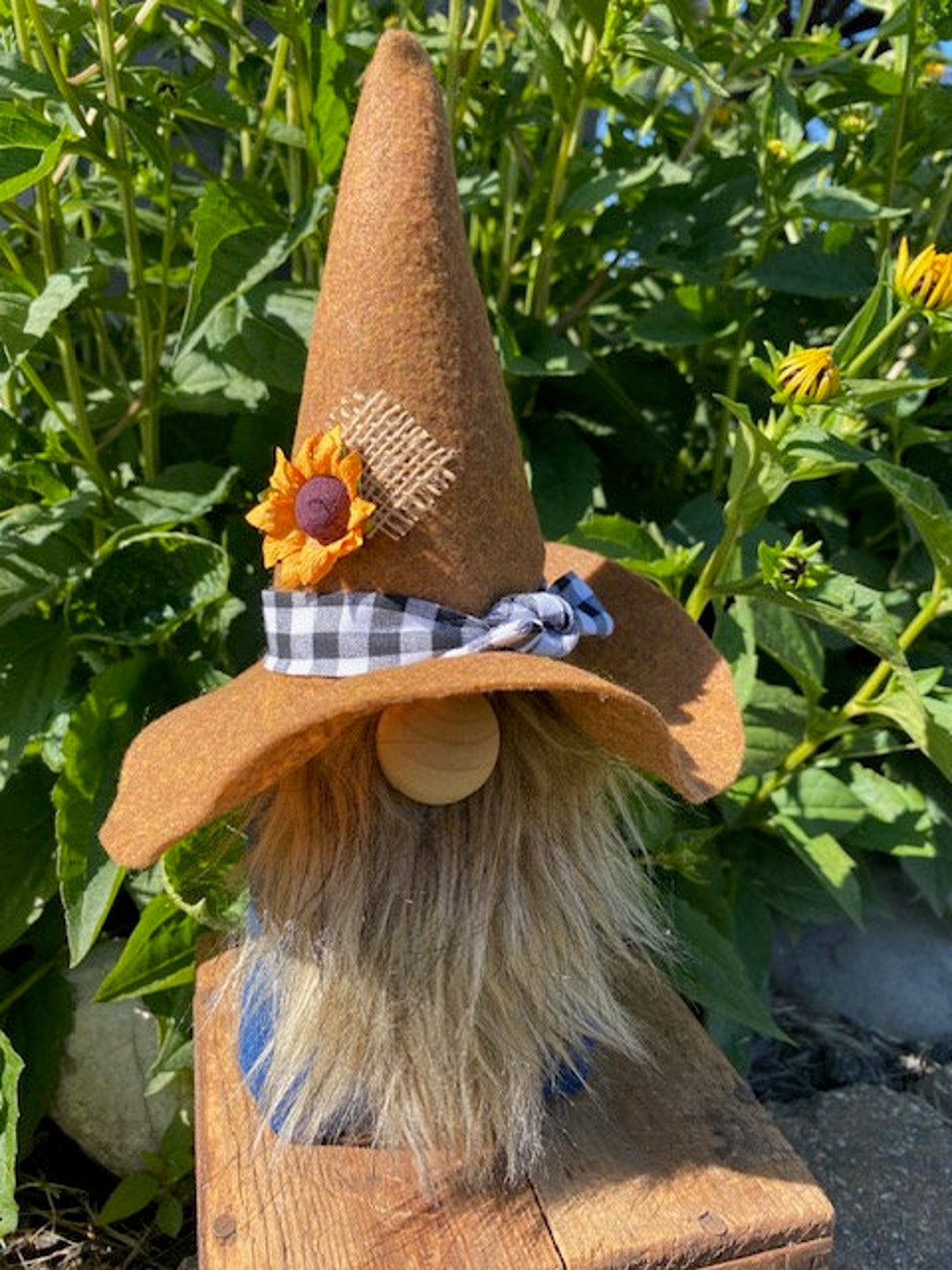 Mini Gnome Handmade Small Gnomes Farmer Scarecrow Hillbilly Gnome - Etsy