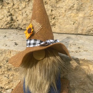 Mini Gnome Handmade Small Gnomes Farmer Scarecrow Hillbilly Gnome - Etsy