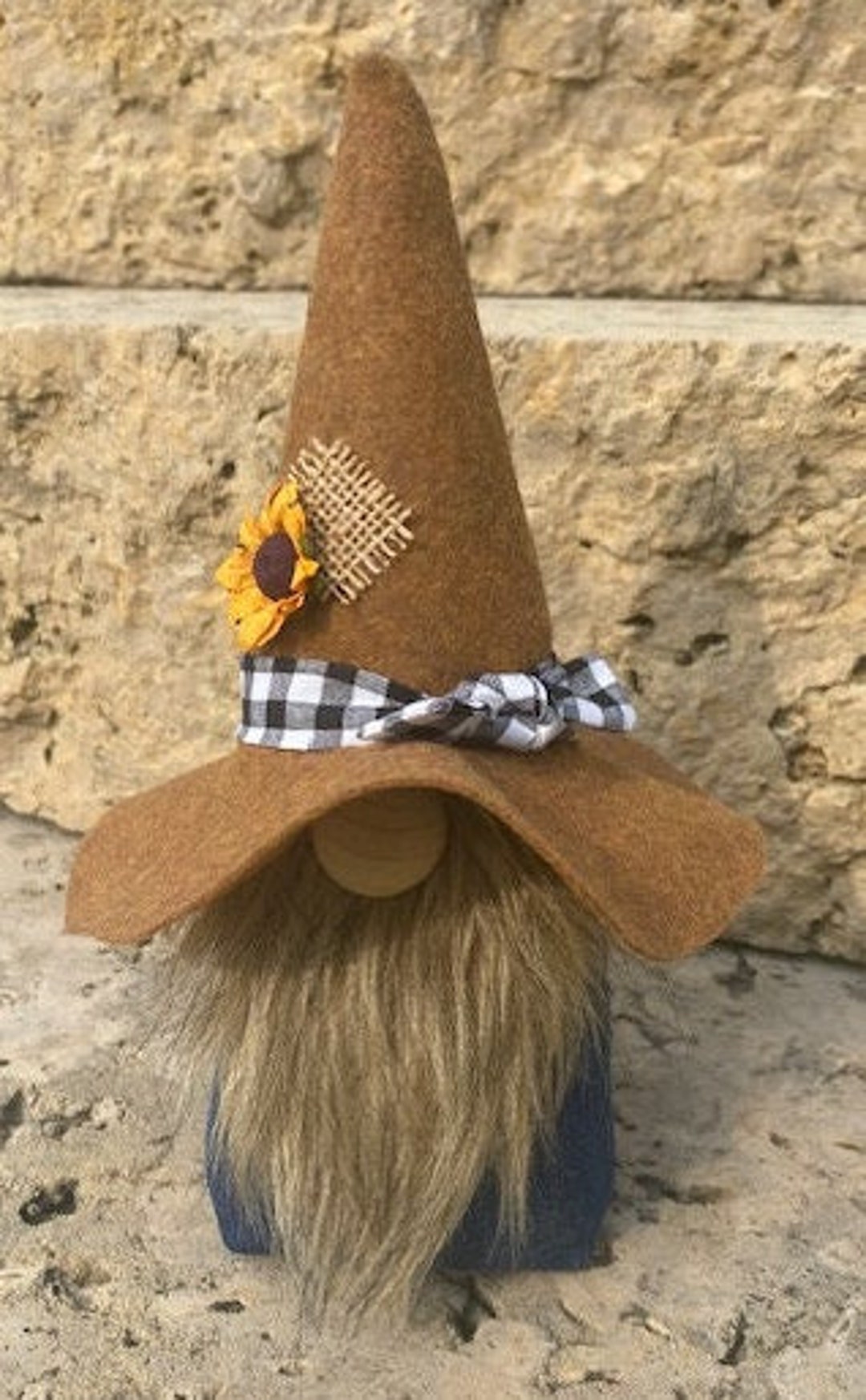 Farmer Gnome Scarecrow Gnome Handmade Gnome Hillbilly Fall Gnome - Etsy