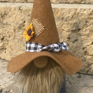 Farmer Gnome Scarecrow Gnome Handmade Gnome Hillbilly Fall Gnome - Etsy