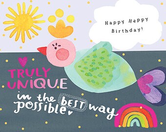 Handmade Blue Bird Birthday Card. of Course I Remembered Your - Etsy