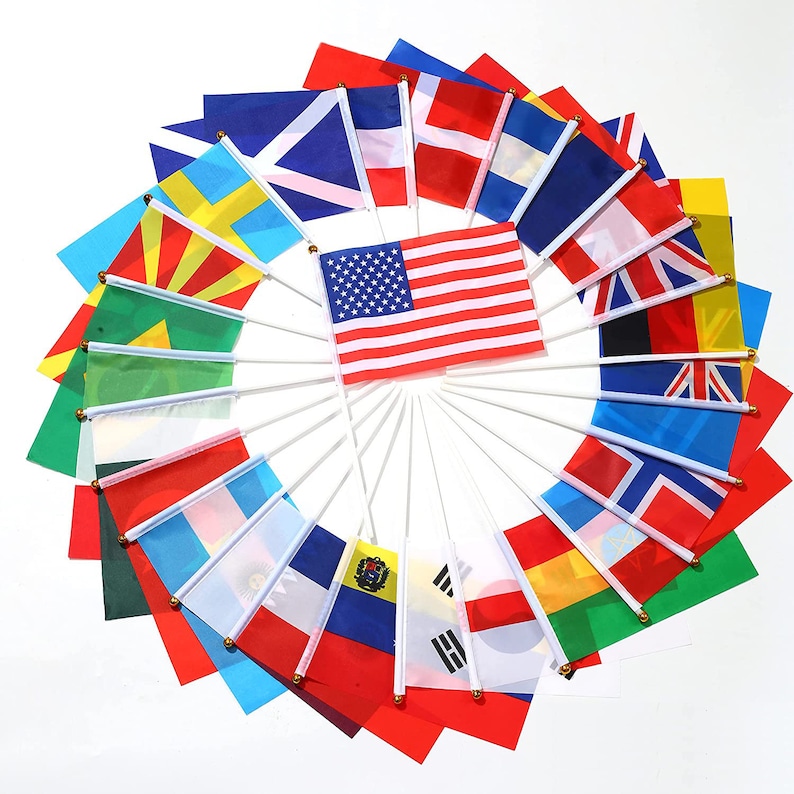 DUWES Hand Waving Flag Country Flag 14x21cm F128 - Etsy