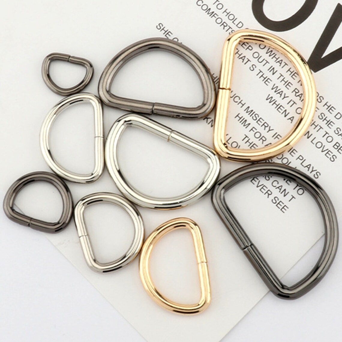 DUWES 5PCS D-rings D Ring Hardware Accessories Buckles Webbing Metal ...