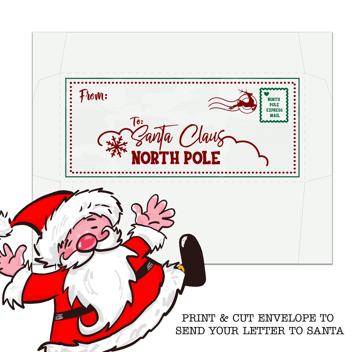 Editable Santa Letter Kit | Letters to and From Santa With Envelopes - Etsy