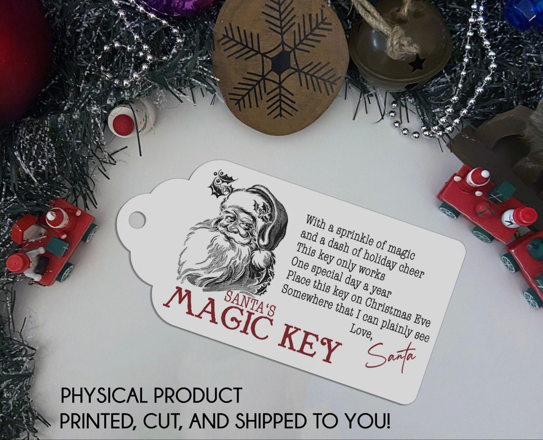 Santa's Magic Key Tag | Physical Product - Etsy