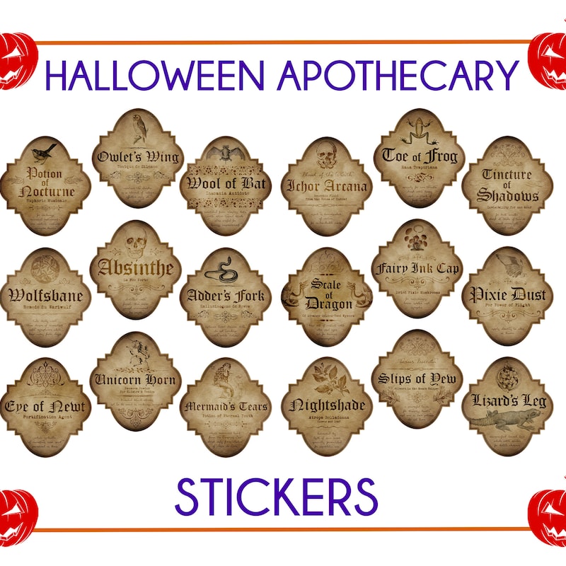 Witch Potion Labels - Etsy