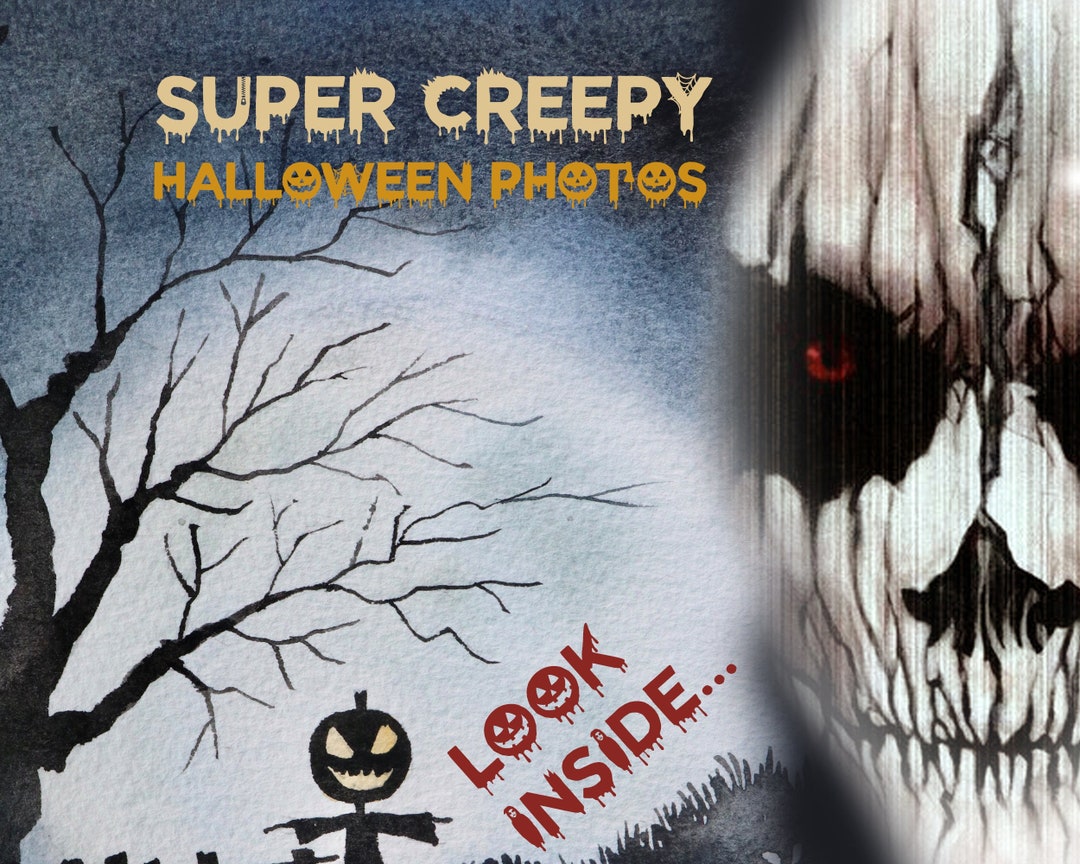 Super Creepy Halloween Photos | Set of 8 Creepy Digital Images ...