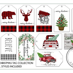 Farmhouse Style Christmas Tags | Rustic Gift Tags | Rae Dunn Inspired ...