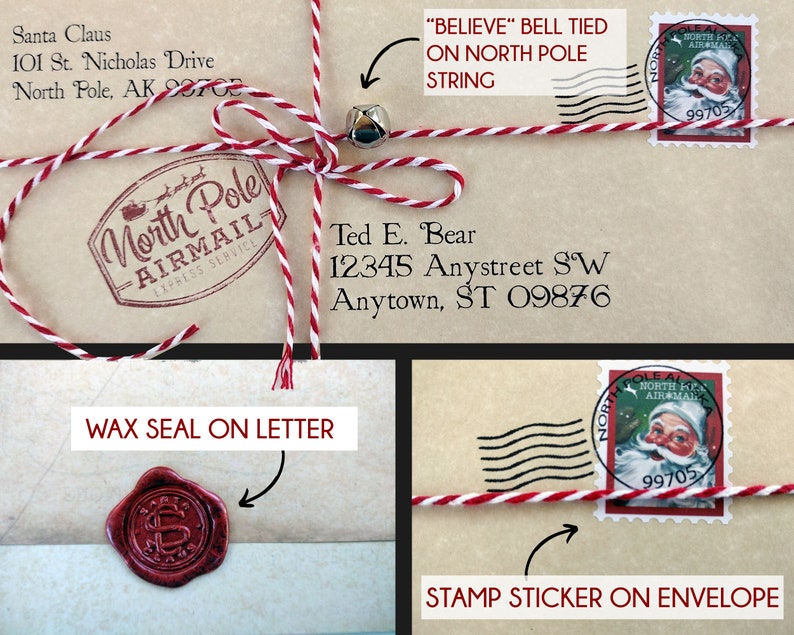 Tween Personalized Santa Letter Bundle: Nice List, Magic Key, Reindeer ...