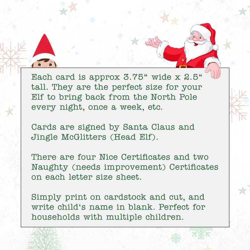 Santa's Nice and Naughty List Certificates | Sized for Your Christmas ...