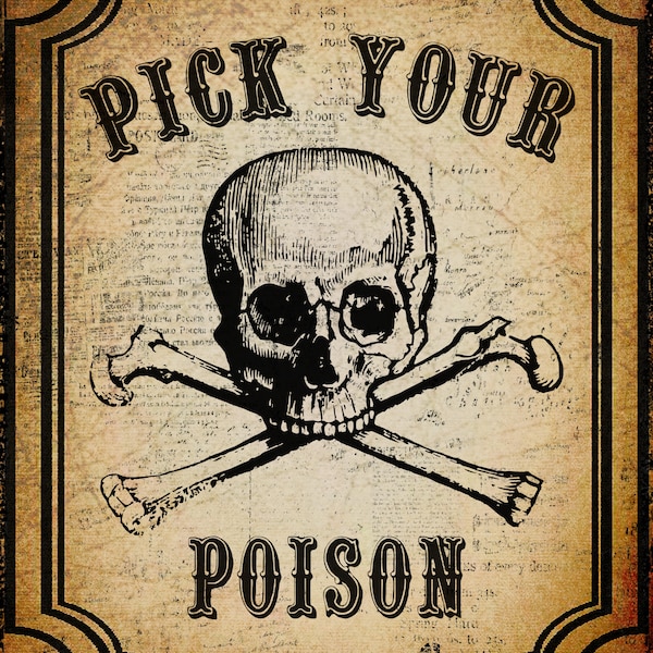 Pick Your Poison Bar Sign - Etsy