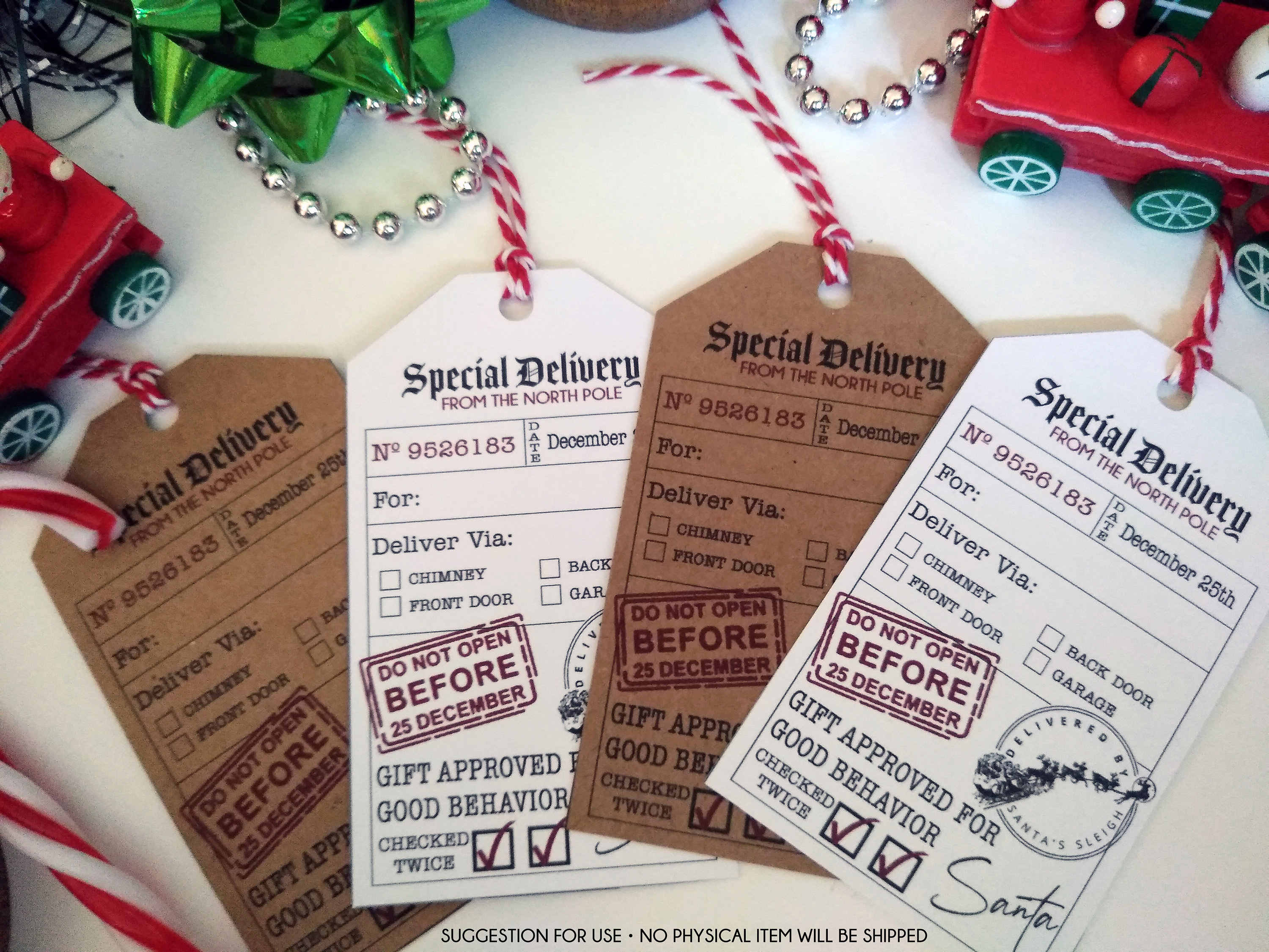 Santa Claus Delivery Gift Tags Gift Tags From Santa's | Etsy