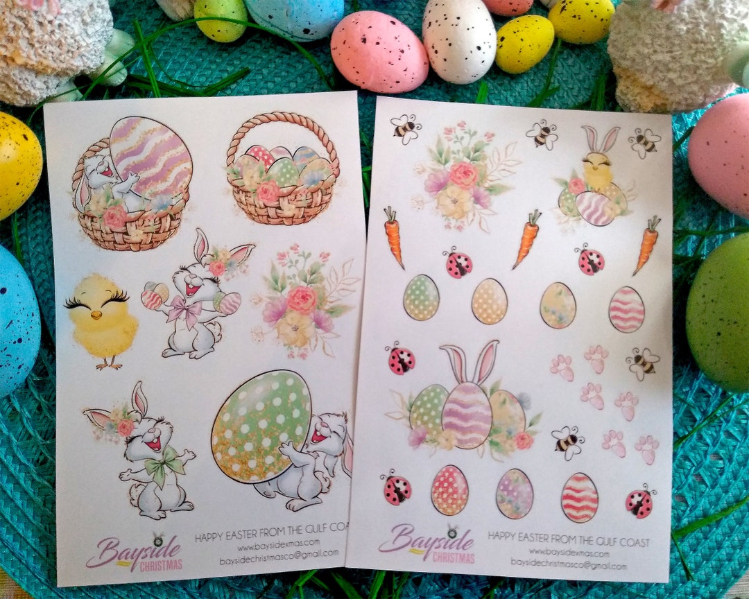 Easter Bujo Sticker Sheet, Bullet Journal Stickers, Card Making ...