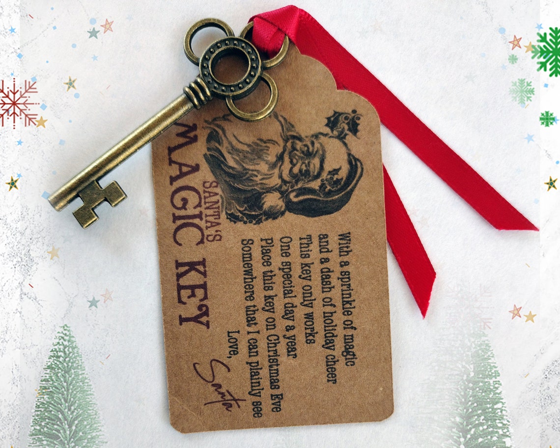 Santa's Magic Key Printable Tag Instant Download - Etsy