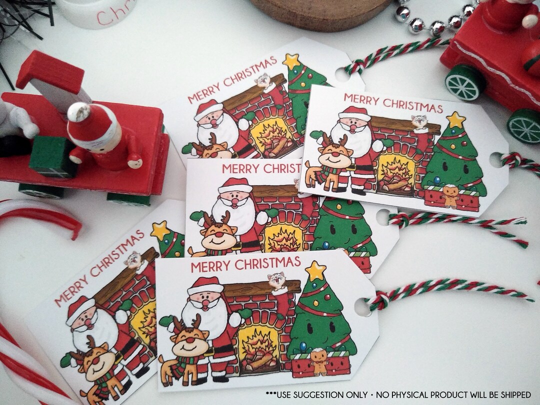 Cute Characters Christmas Tags | Santa | Reindeer | Polar Bear ...