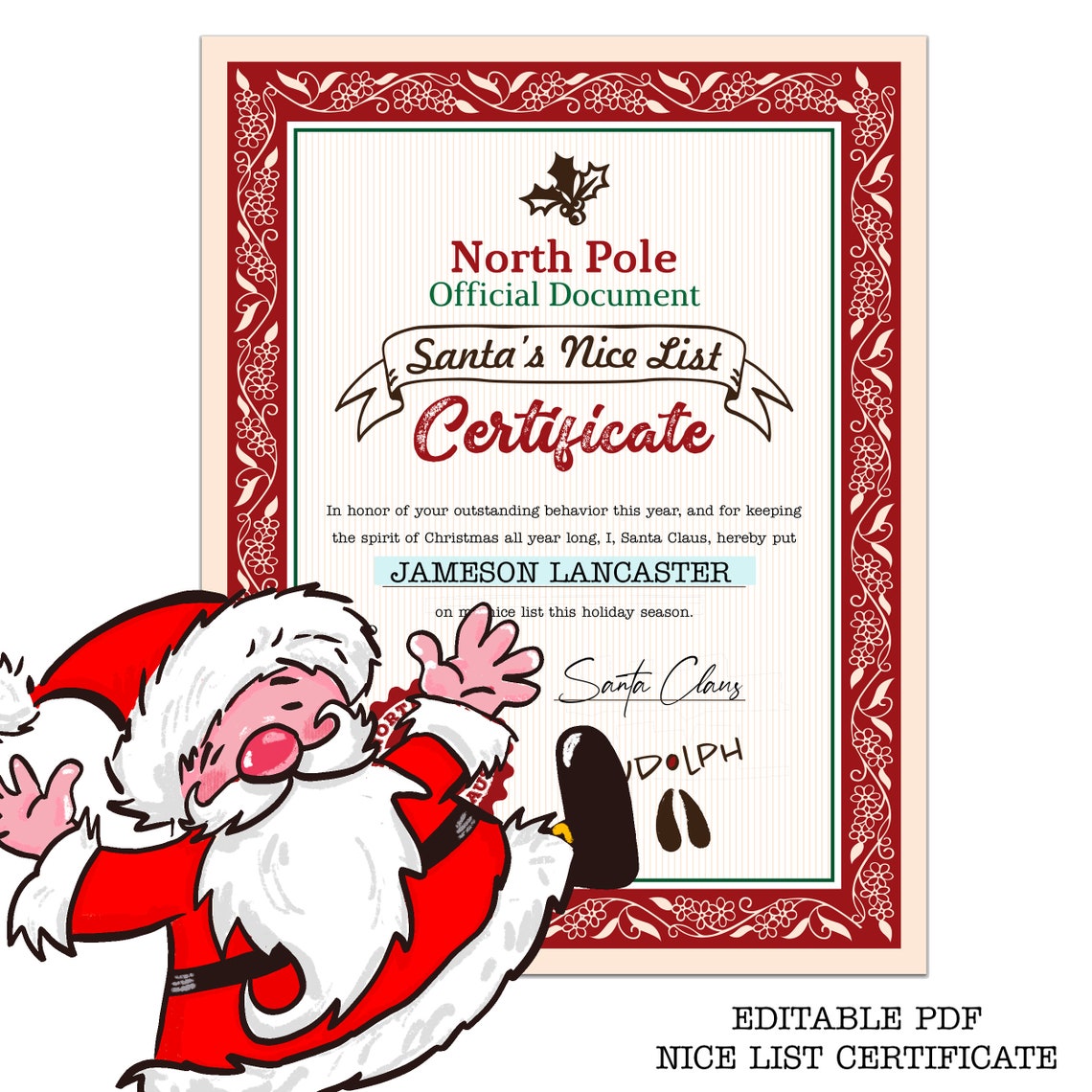 Editable Santa Letter Kit | Letters to and From Santa With Envelopes - Etsy