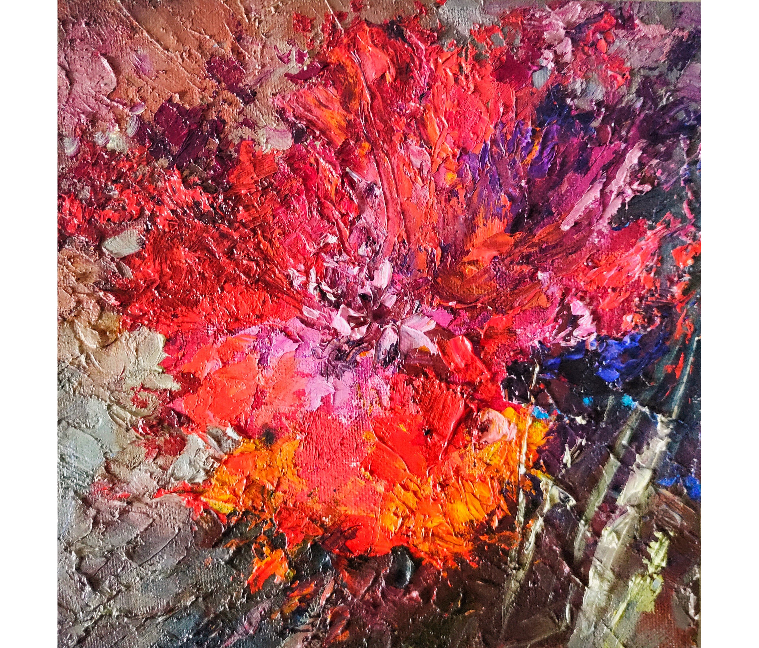 20 Perfect red flowers painting abstract art You Can Use It Free Of ...