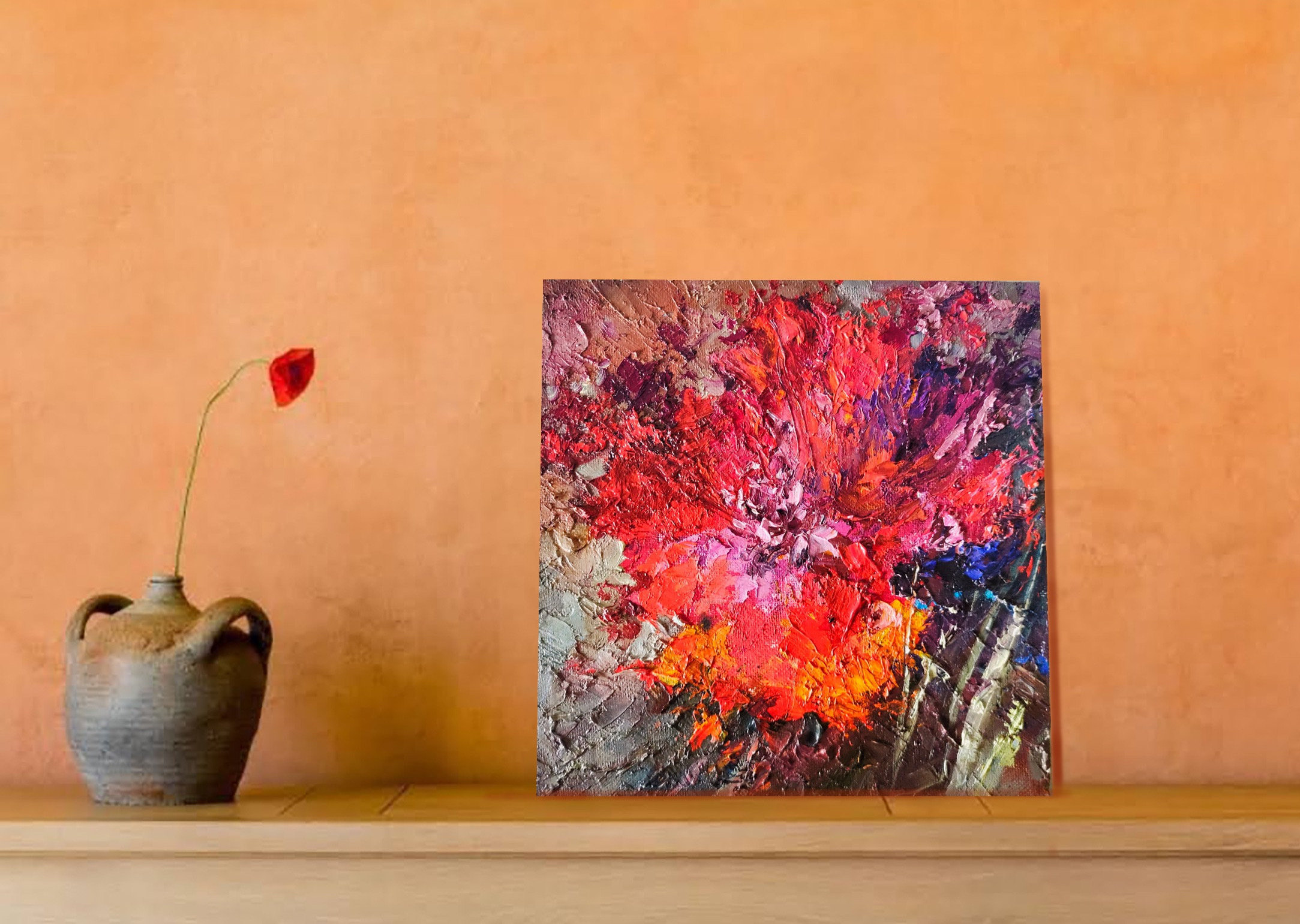 20 Perfect red flowers painting abstract art You Can Use It Free Of ...